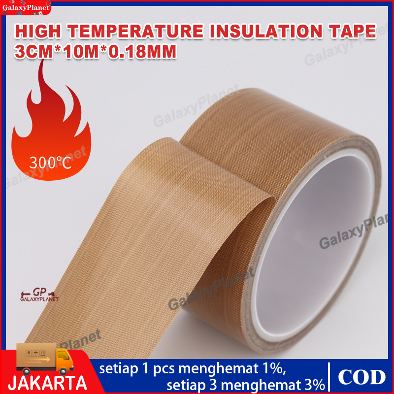 Jual Lakban Kapton Isolasi Tahan Panas 300C Perekat Serbaguna Selotip Heat Resistant High ...