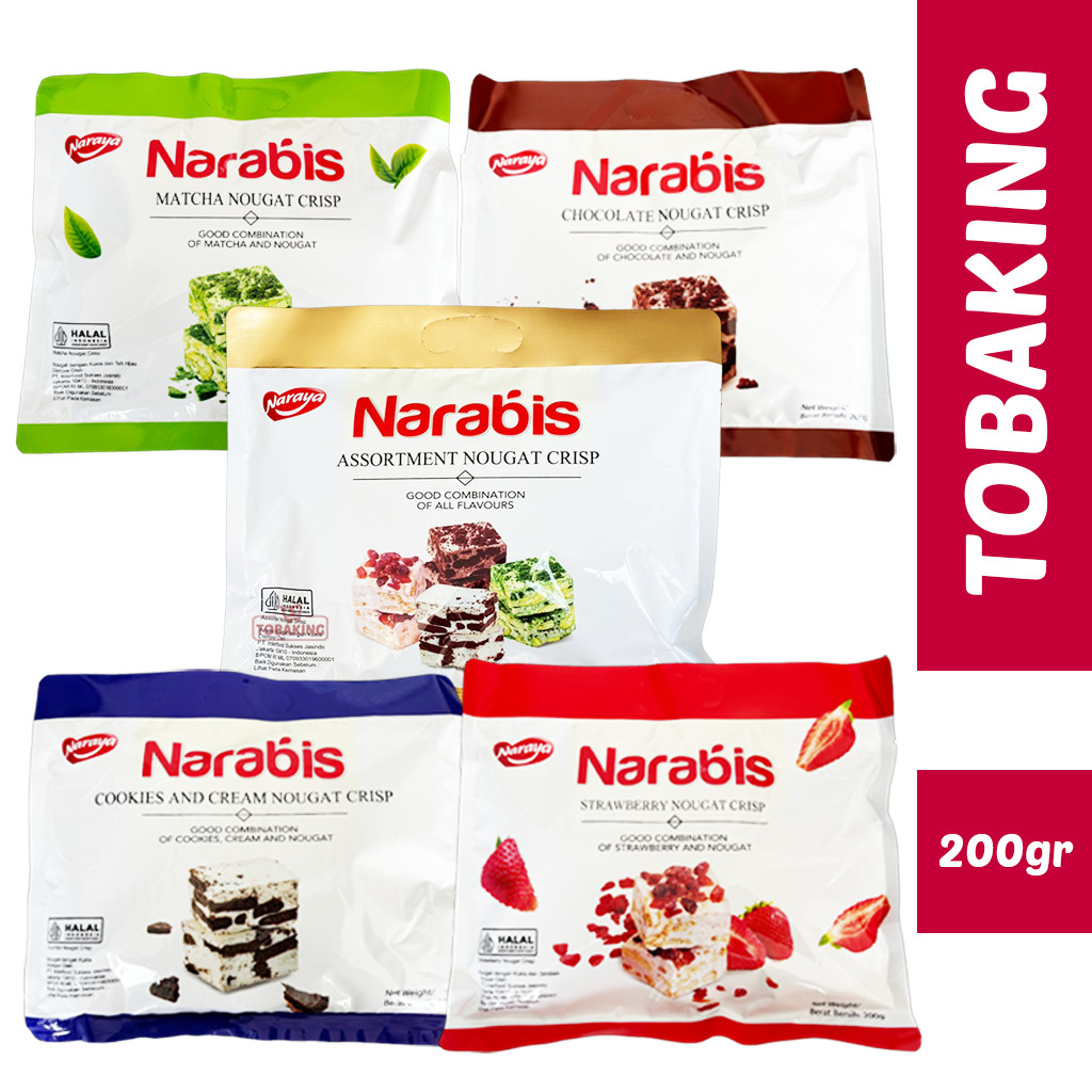 Jual Narabis Nougat Crips 200 gr Naraya HALAL | Shopee Indonesia