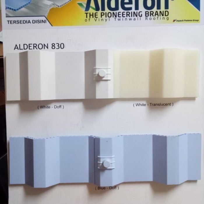 Jual Atap uPVC ALDERON R830 Panjang 6 Meter - Double Layer 10mm - Putih ...