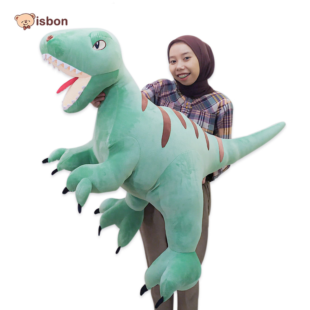 Jual Boneka Dinosaurus Jumbo Besar 70 CM Tyranosaurus Loreng Lucu Bahan ...