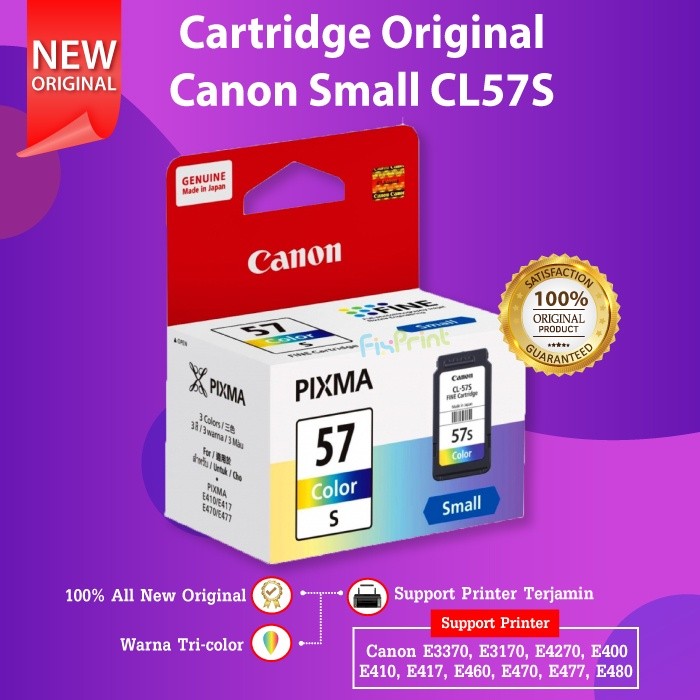 Jual FixPrint Cartridge Tinta Canon CL57s CL 57s 57 Small Color E400 ...