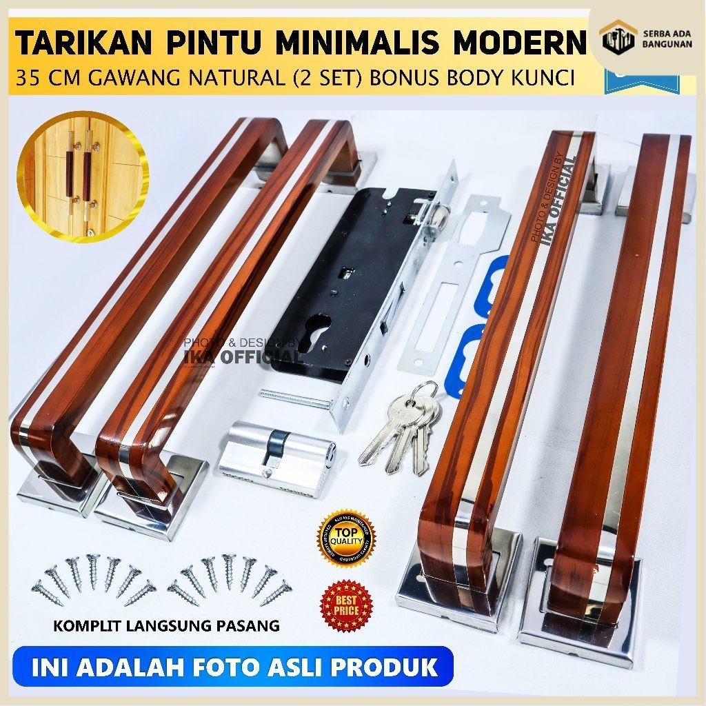 Jual HANDLE PINTU RUMAH 33 CM STAINLESS ANTI KARAT MEWAH MINIMALIS ...