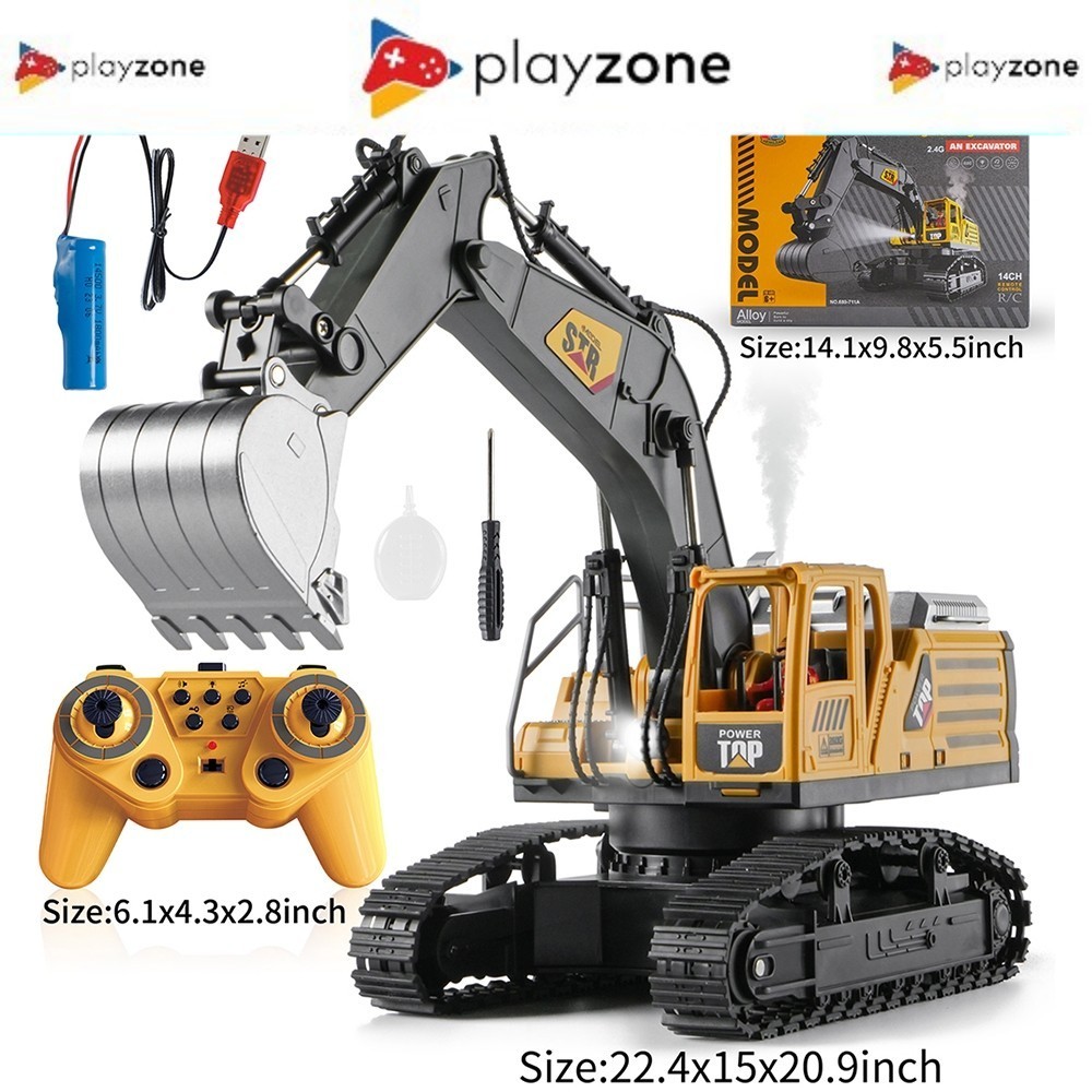 Jual 2.4Ghz Excavator Remote Control 14 Channel 1:14 RC Beko Penggali ...
