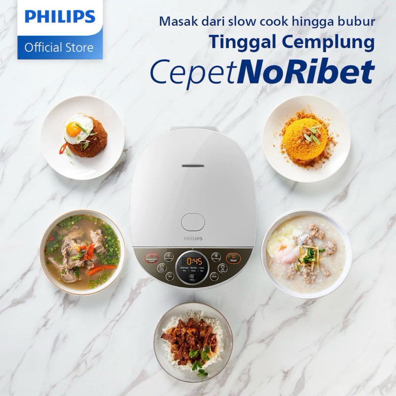 Jual Magic Com Rice Cooker Digital PHILIPS HD-4515/33 PUTIH 8 Fungsi ...