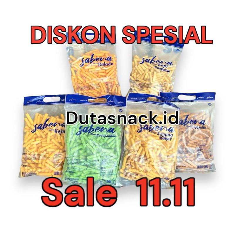 Jual 1 karton snack SABENA NEW ISI 6 karung 1kg MIX rasa bisa COD ( NEW ...
