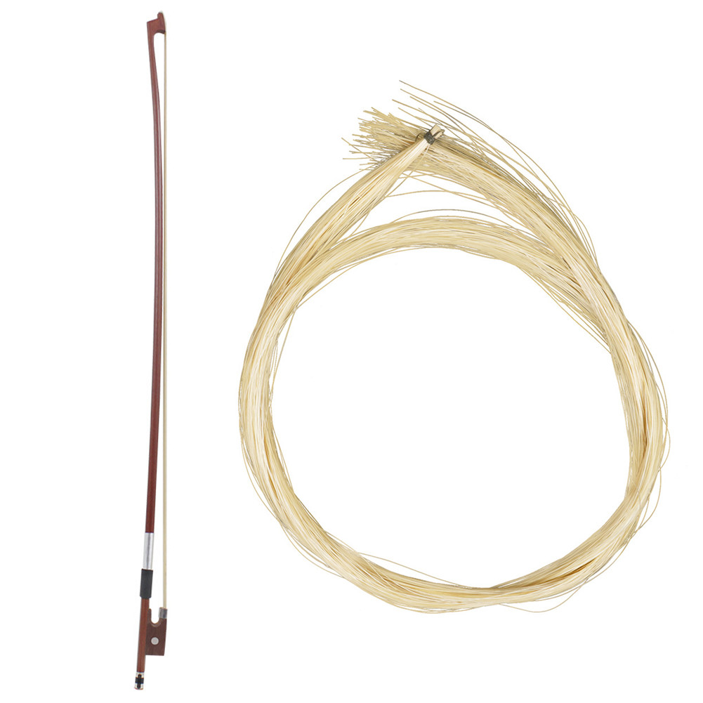 Jual 1 Hank Violin Bow Horse Hair Unbleached Replacement Violin Bow ...