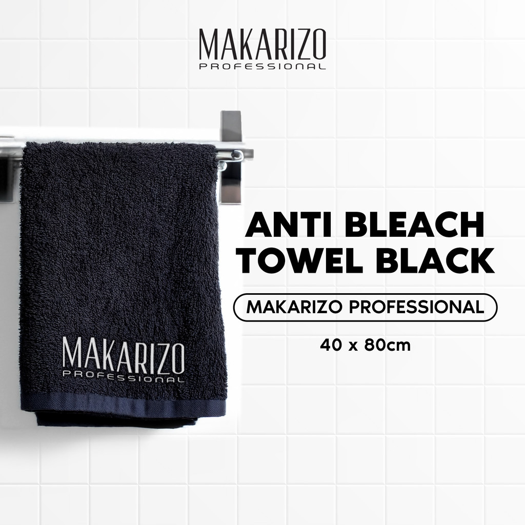 Jual Handuk Hitam Anti Bleach Makarizo Professional | Shopee Indonesia