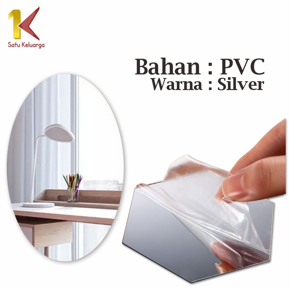 Jual Stiker Cermin Sticker OVAL Dinding Wallpaper Tempel Anti Pecah ...