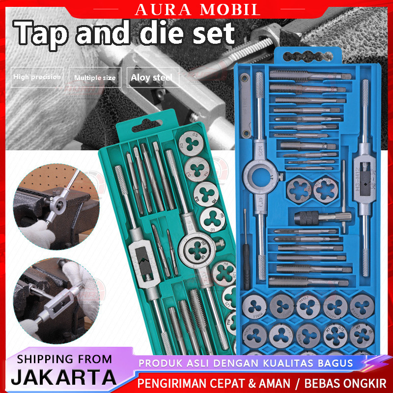 Jual Tap Die Set 12Pcs 20 Pcs 40Pcs Snai Dan Tap Ulir Dart Mur Baut ...