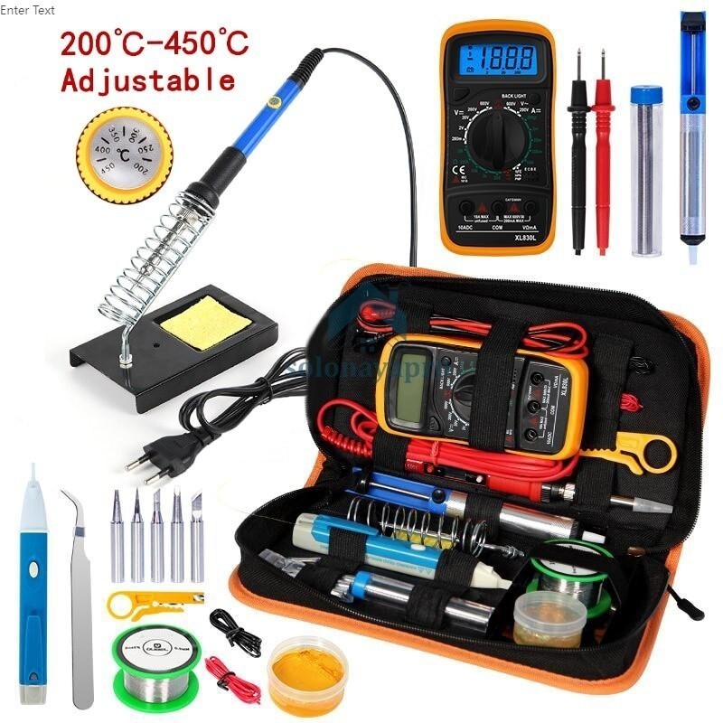 Jual FR54E Set Solder Listrik Lengkap dengan Multimeter Iron Tool Kit 220V 60W/Solder Listrik ...