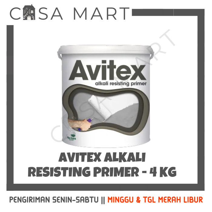 Jual AVITEX Alkali Resisting Primer 4kg Cat Dasar Tembok Dinding 4 kg ...