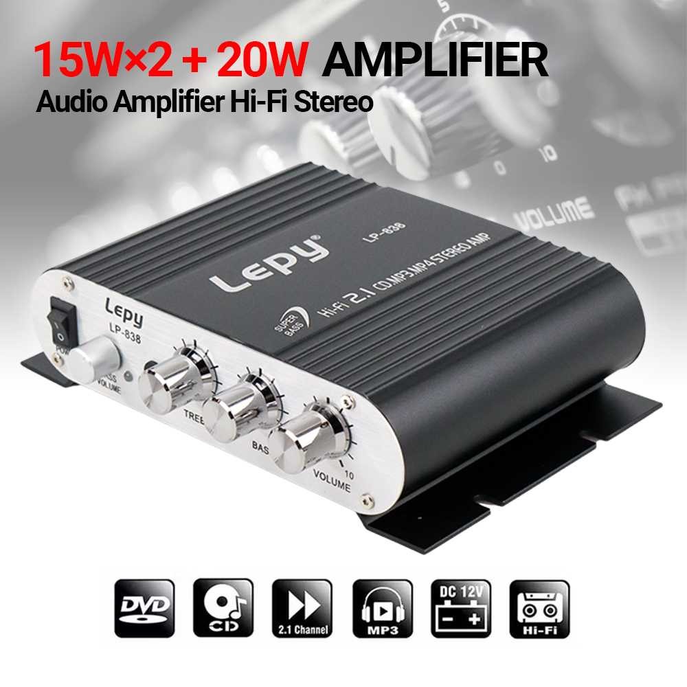 Jual Lepy HiFi Stereo Amplifier Treble Bass Booster - LP-838 | Shopee ...