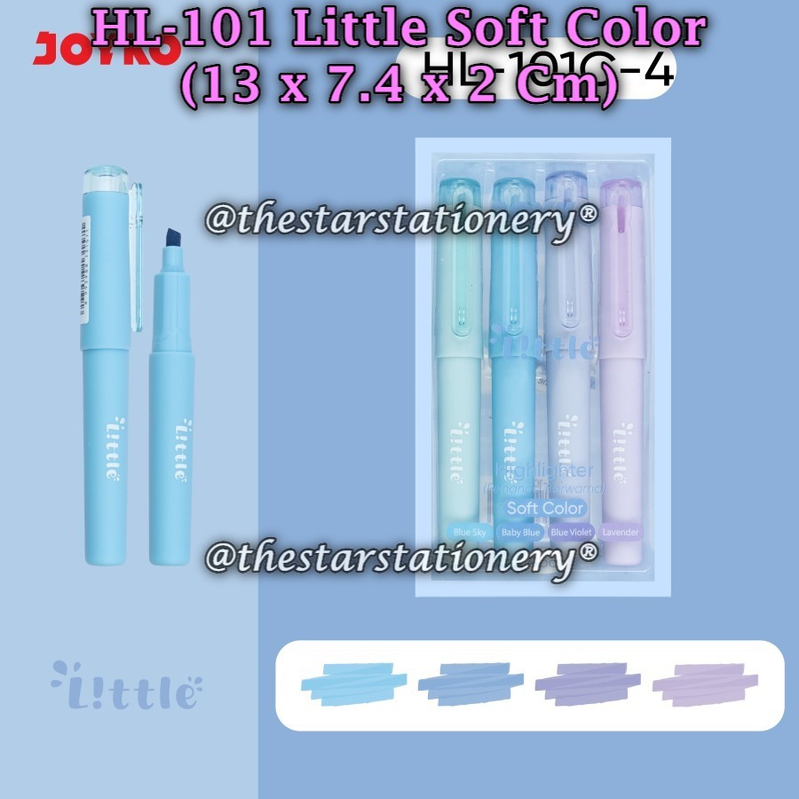 Jual (1 Set/4 Pcs) GROSIR Highlighter Set JOYKO HL-101C-4 Little ...