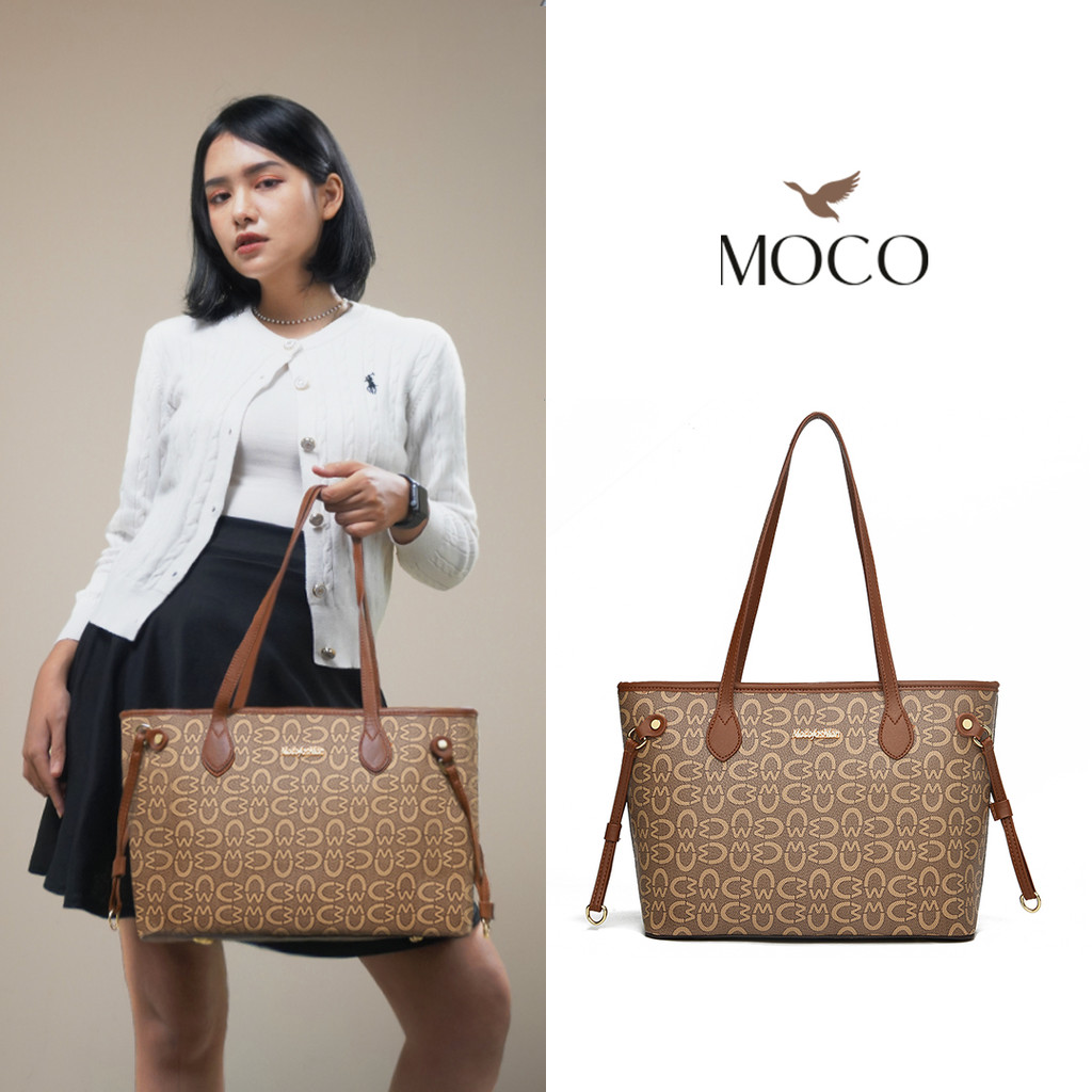 Jual MOCO Fashion Totebag Kulit Wanita untuk Kuliah Kerja dengan Resleting 678 | Shopee Indonesia