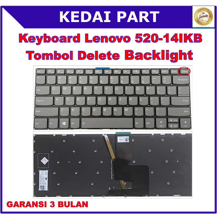 Jual Keyboard Lenovo Flex 5 14 520-14ikb Flex 5-1470 Flex 5-1570 Delete ...