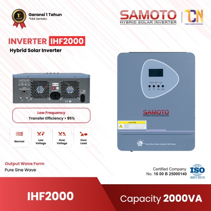 Jual Inverter IHF2000 SAMOTO Hybird High Frequency Pure Sinewave 12V ...