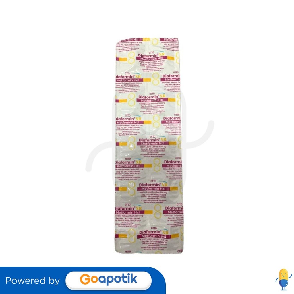 Jual Diaformin Xr 500 Mg Strip 10 Kaplet | Shopee Indonesia