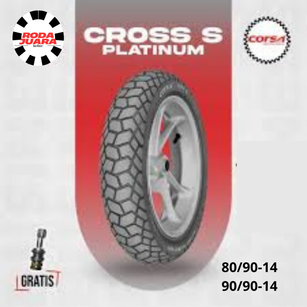 Jual BAN CORSA RING 14 80/90 90/90 CROSS PLATINUM SATUAN/SEPASANG BAN ...