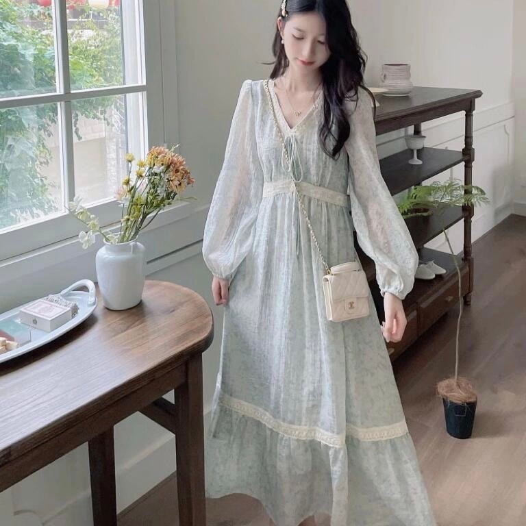 Jual Gaun Sifon |Dress Sifon Versi Square Neck M689 | Shopee Indonesia