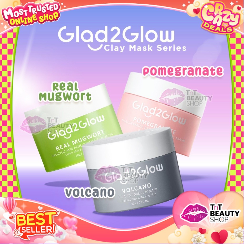 Jual Glad2Glow Volcano 3D Acid Pore Pomegranate Mugwort Salicylic Acid ...