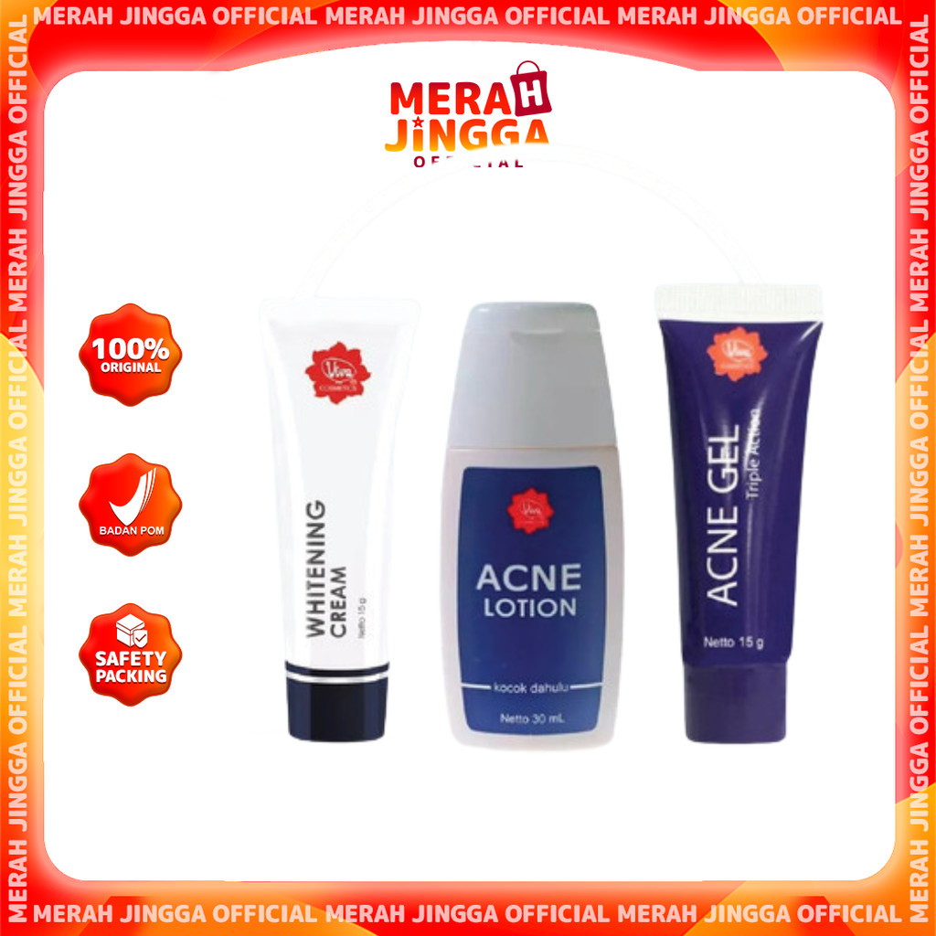 Jual Viva Acne Gel Triple Action 15g | Lotion 30 ml | Whitening Cream ...