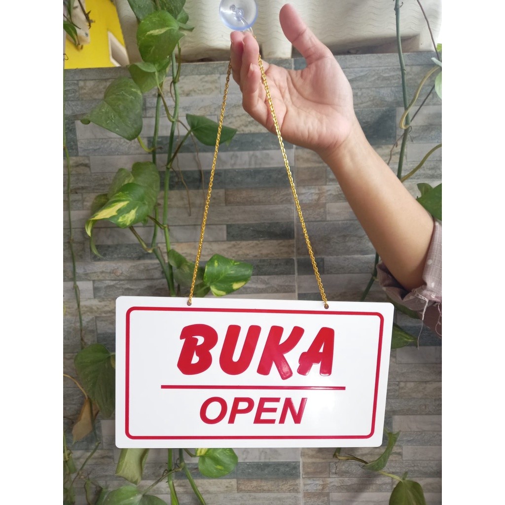 Jual Akrilik open close Siap Pakai/ Acrylic open Close Custom / Buka ...