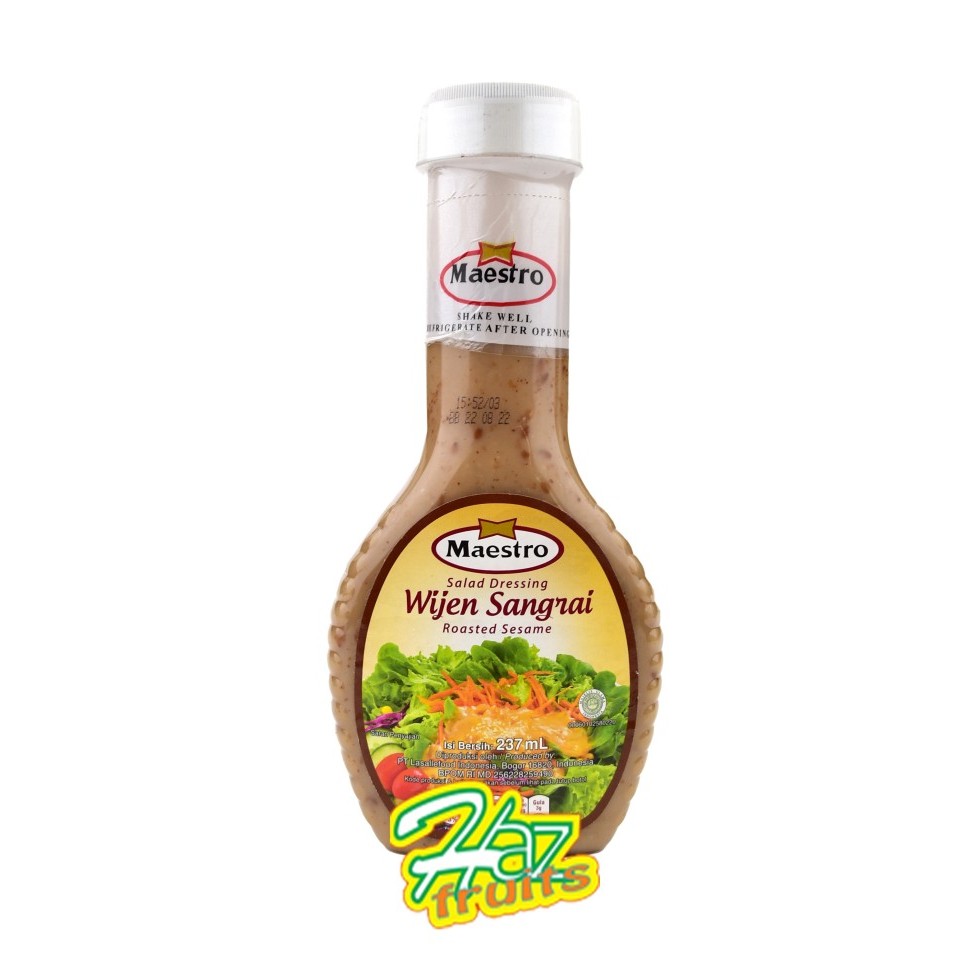 Jual Maestro Roasted Sesame Salad Dressing Botol 237 Ml | Wijen Sangrai ...