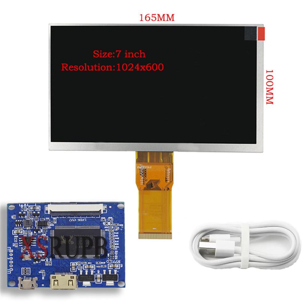 Jual 7 Inch 1024*600 Screen Display LCD Monitor Driver Control Board Mini HDMI-Compatible For ...