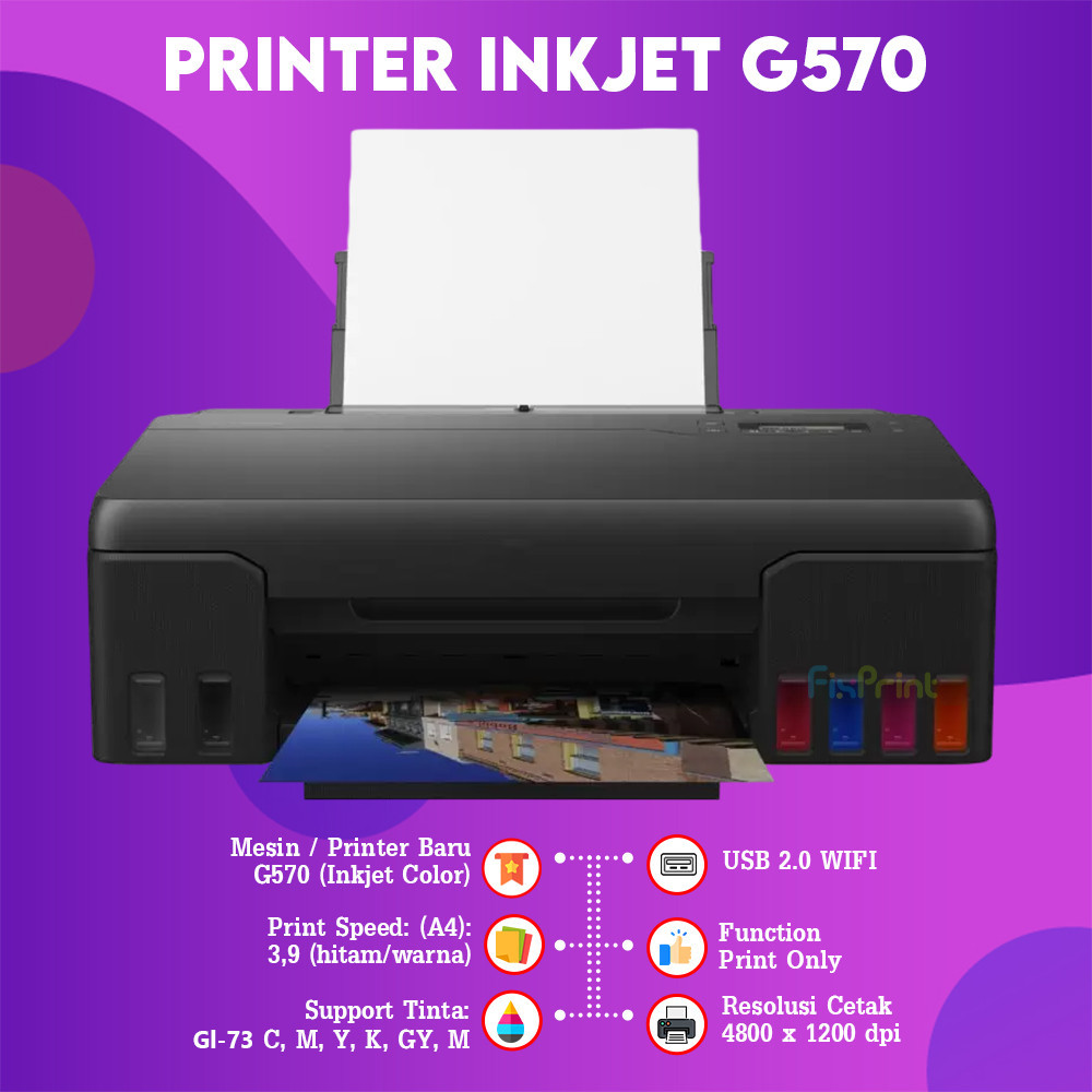 Jual FixPrint Printer InkTank G570 Print Only Wireless G 570 Ink Tank ...