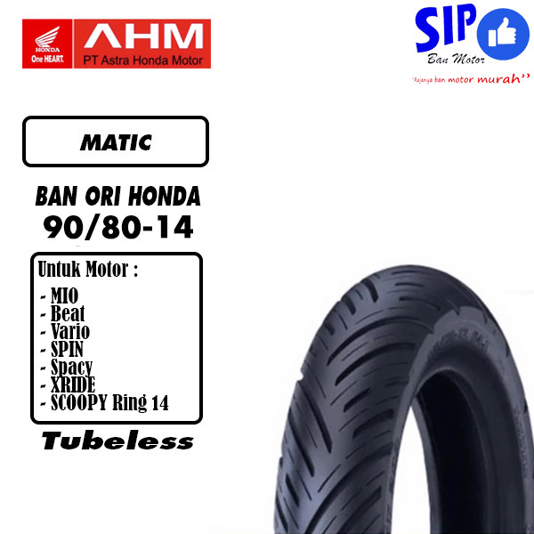 Jual Ban tubles matic AHM Honda Federal FT293 90 80 14 FT 293 orisinil ...