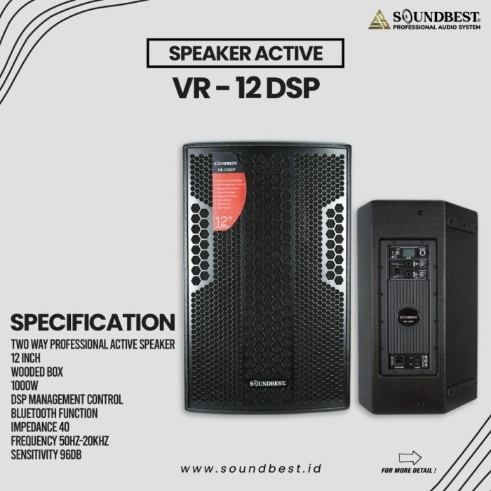 Jual Speaker Aktif Soundbest VR 12 DSP Original 12 inch DSP BLUETOOTH 2 UNIT | Shopee Indonesia
