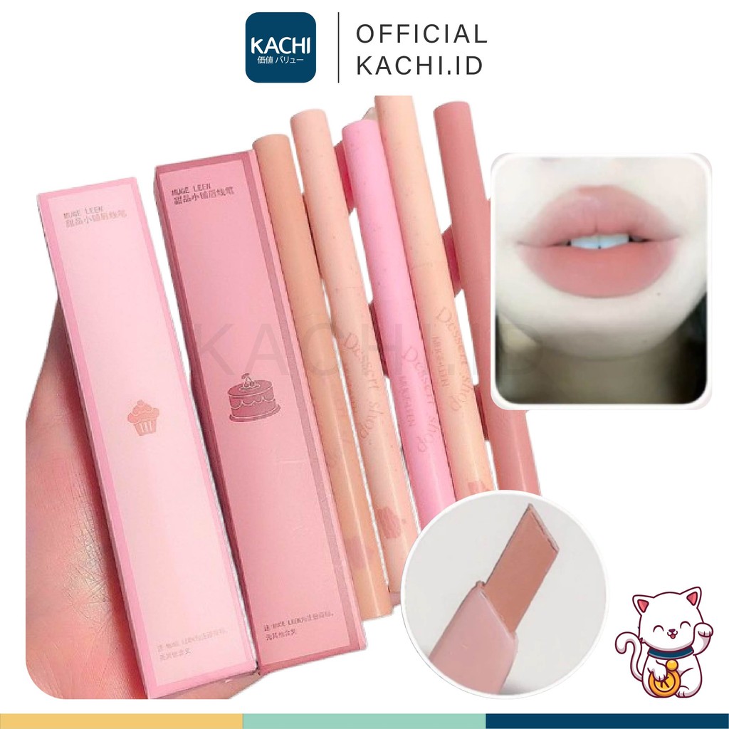 Jual KACHI - MUGELEEN Korean Pencil Lip Liner Matte Lipstick Nude Color ...