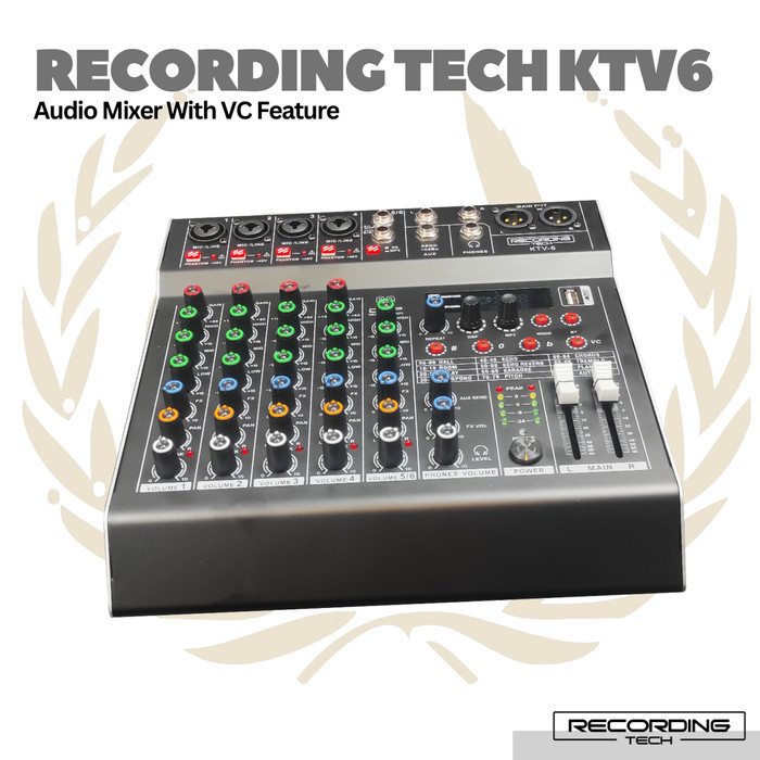 Jual Recording Tech KTV6 With VC Feature - 6 Channel Audio Mixer ...