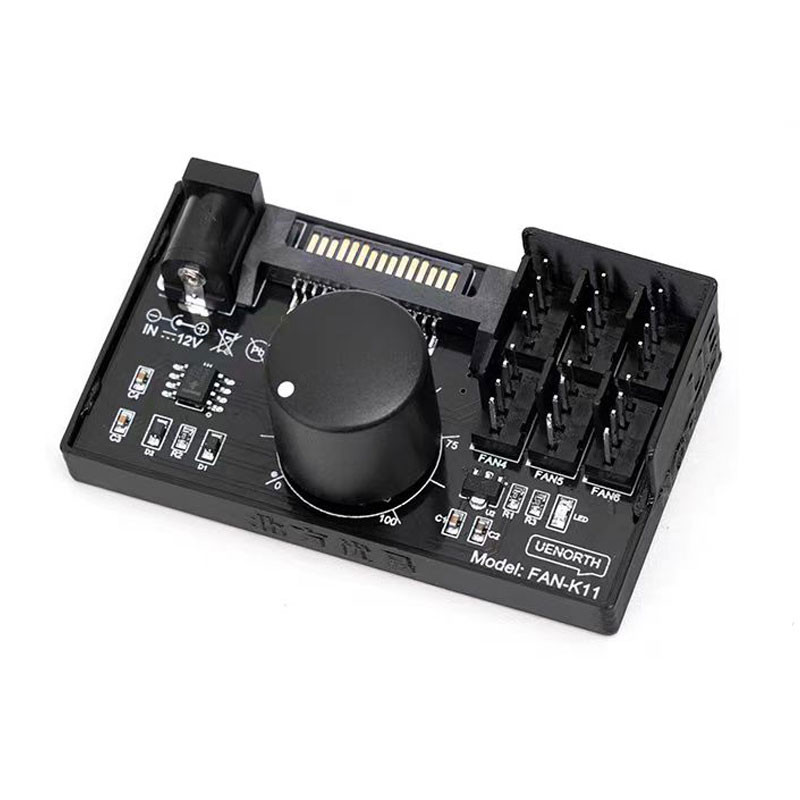 Jual Angitu Computer Fan Speed Controller/High Power Hub Sata DC Power Controller NAS Server Fan ...