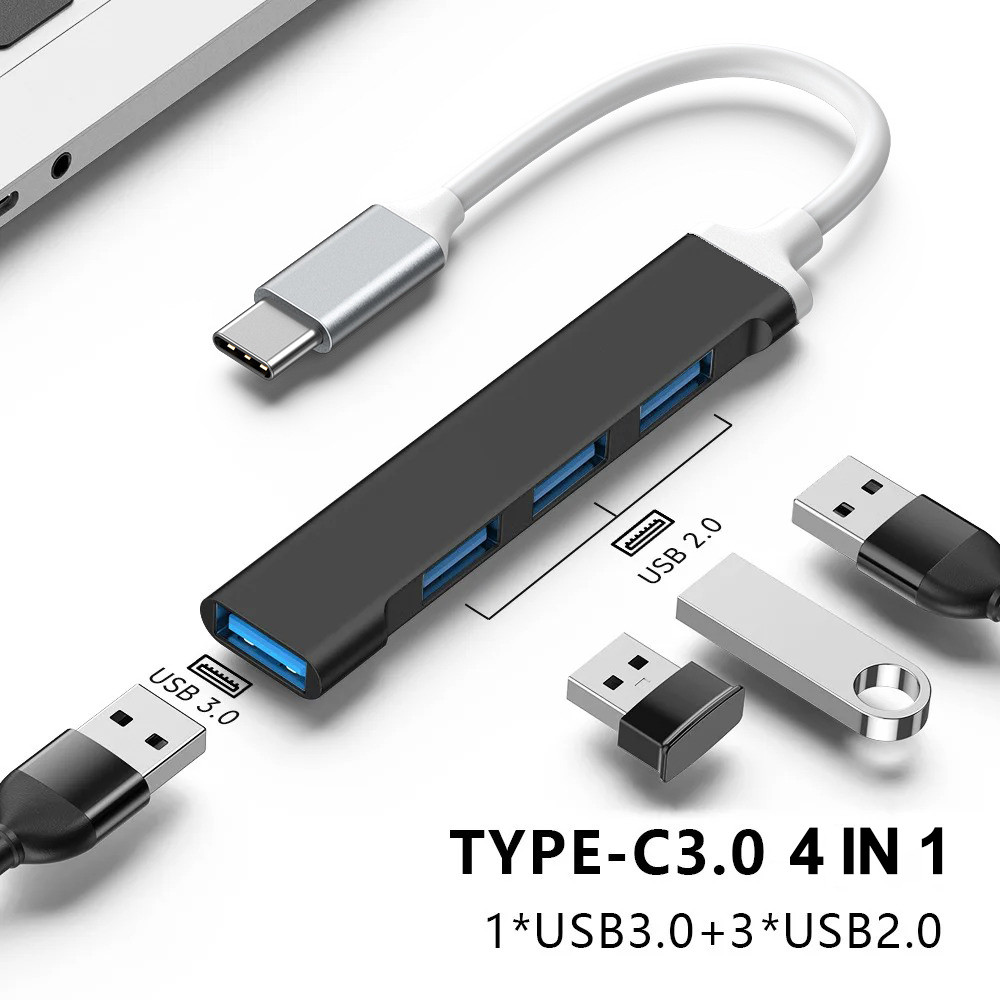 Jual USB C HUB 3.0 Type C Extender 4 Port Splitter Adapter OTG Docking ...