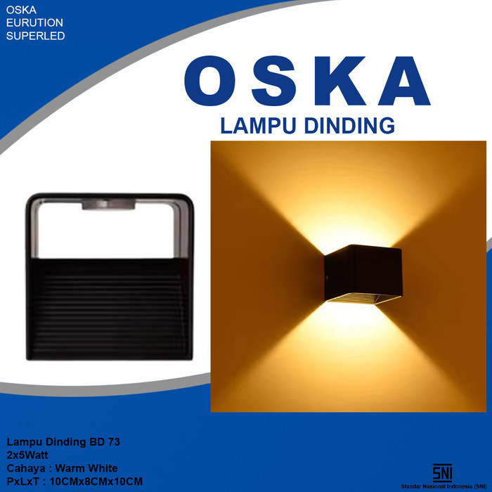 Jual OSKA Lampu Dinding Hias Minimalis Wall Light BD 73 10 Watt 2x5Watt Cahaya Warmwhite ...