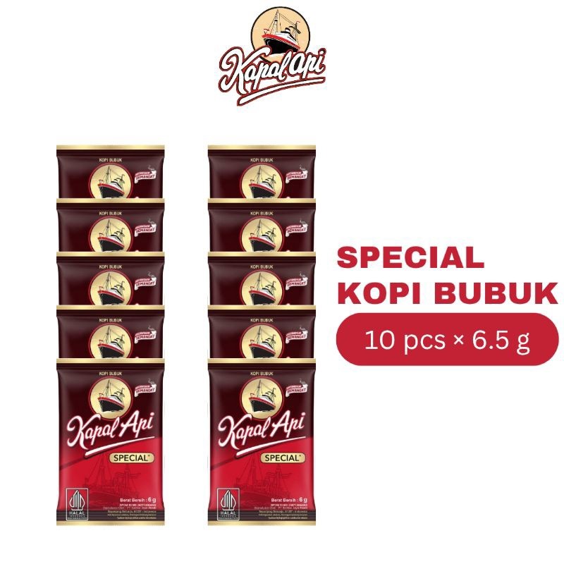 Jual Kopi Kapal Api Special Mini 6gr 1 renceng isi 10 sachet Tanpa Gula ...