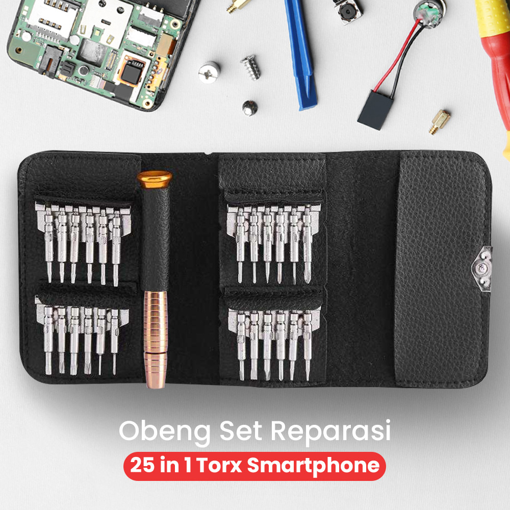 Jual Obeng Set Reparasi 25in1 Torx Smartphone Stainless Steel | Shopee Indonesia