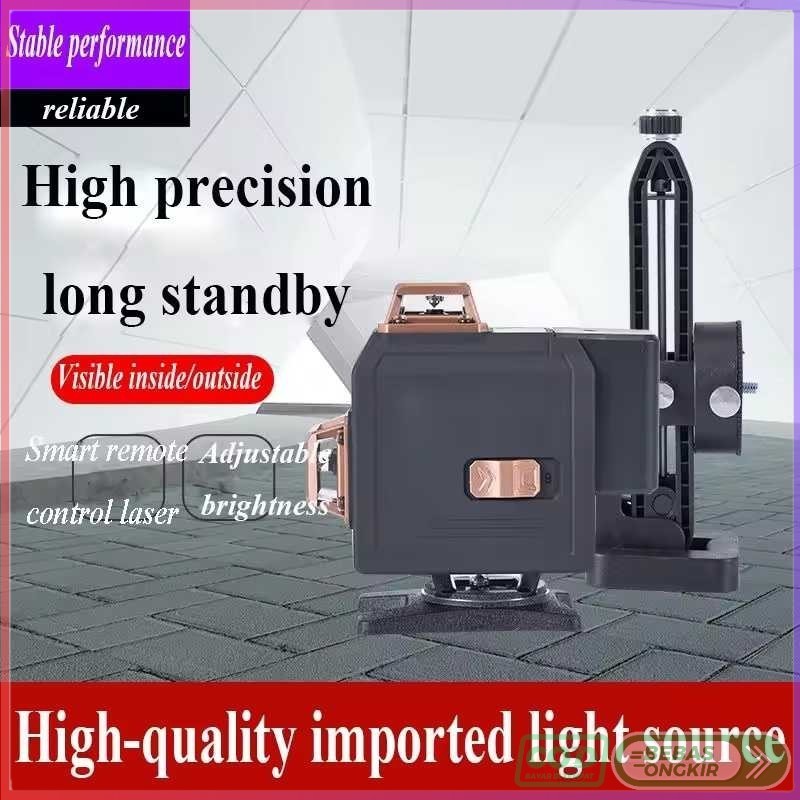 Jual Taffware Laser Level 4in1 Color 3D 12 Line Alarm Powerful Beam ...