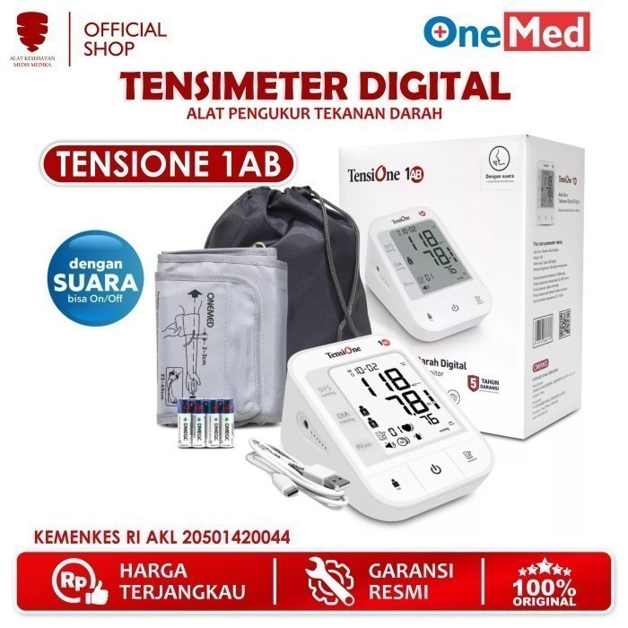 Jual Onemed Tensimeter Digital 1AB TensiOne + Suara Alat Ukur Tekanan ...