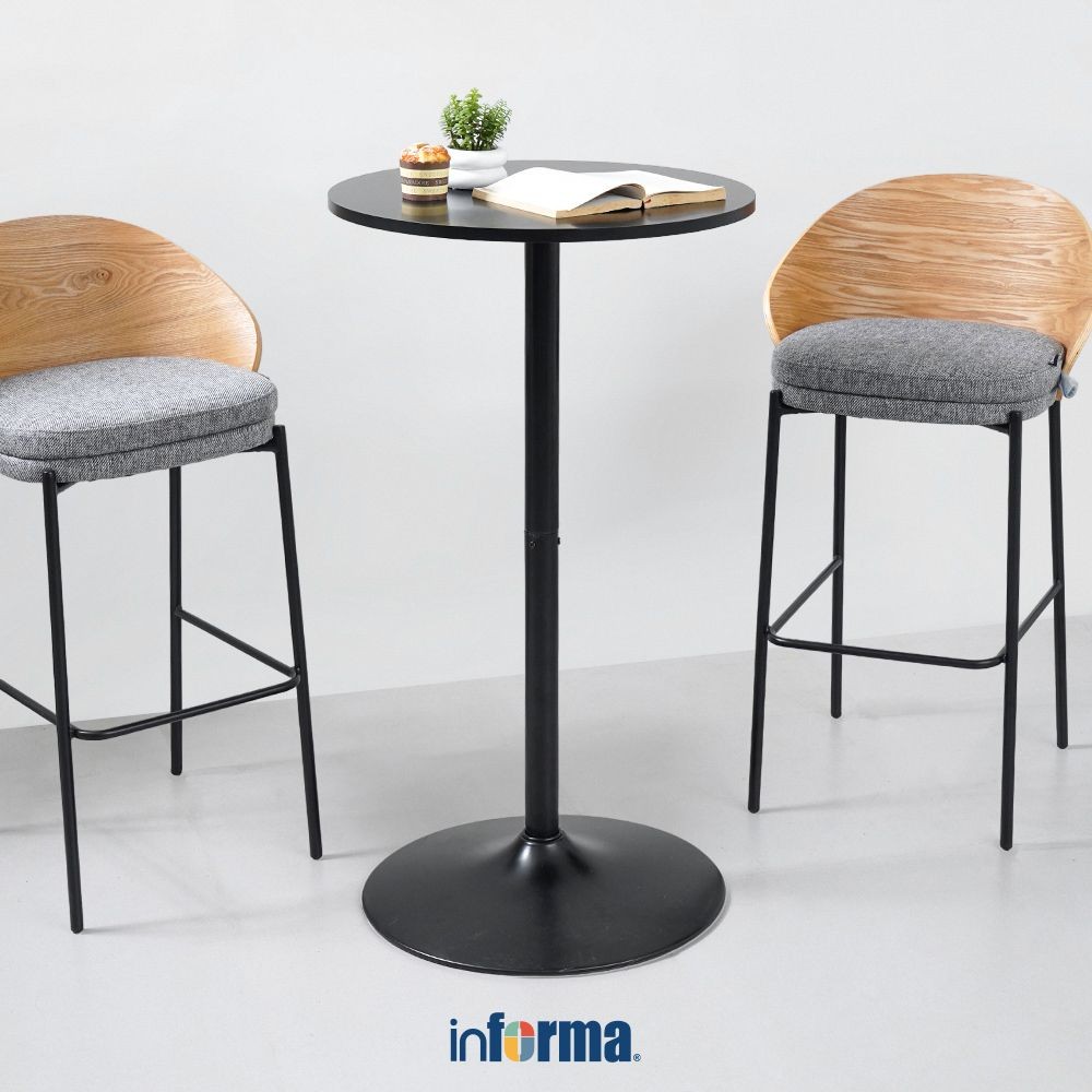 Jual Informa Howell Meja Bar - Hitam Bar Table Meja Makan Kafe Restoran ...