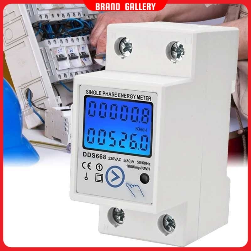 Jual Meteran Listrik Digital Din Rail kWh Meter Single Phase 230V - DDS668 | Shopee Indonesia