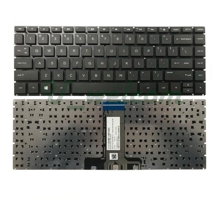 Jual Keyboard Laptop HP 14CF, 14S-CF, 14S-DK, 14-DK, 14-DG Black US ...