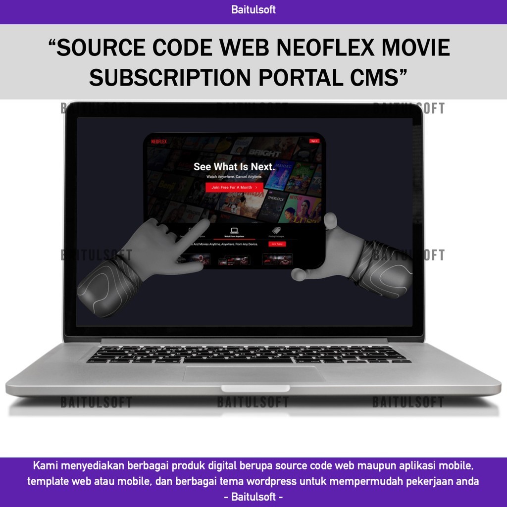 Jual SOURCE CODE APLIKASI WEB NEOFLEX MOVIE SUBSCRIPTION PORTAL CMS D43 BAITULSOFT | Shopee ...