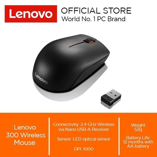 Jual Lenovo 300 Wireless Compact Mouse. | Shopee Indonesia