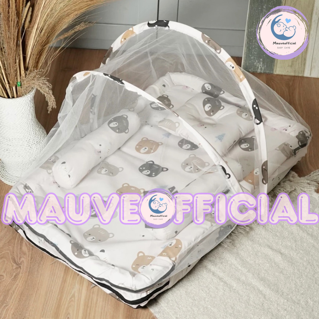 Jual Kasur Bayi Kolam Kelambu Set Bayi Baru Lahir + Bantal Guling Bayi ...