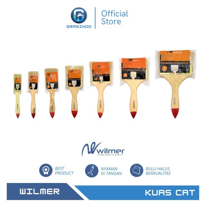 Jual Kuas Cat Serbaguna Kuas Tembok dinding Kuas Kayu 1 - 1,5 - 2 - 2,5 ...