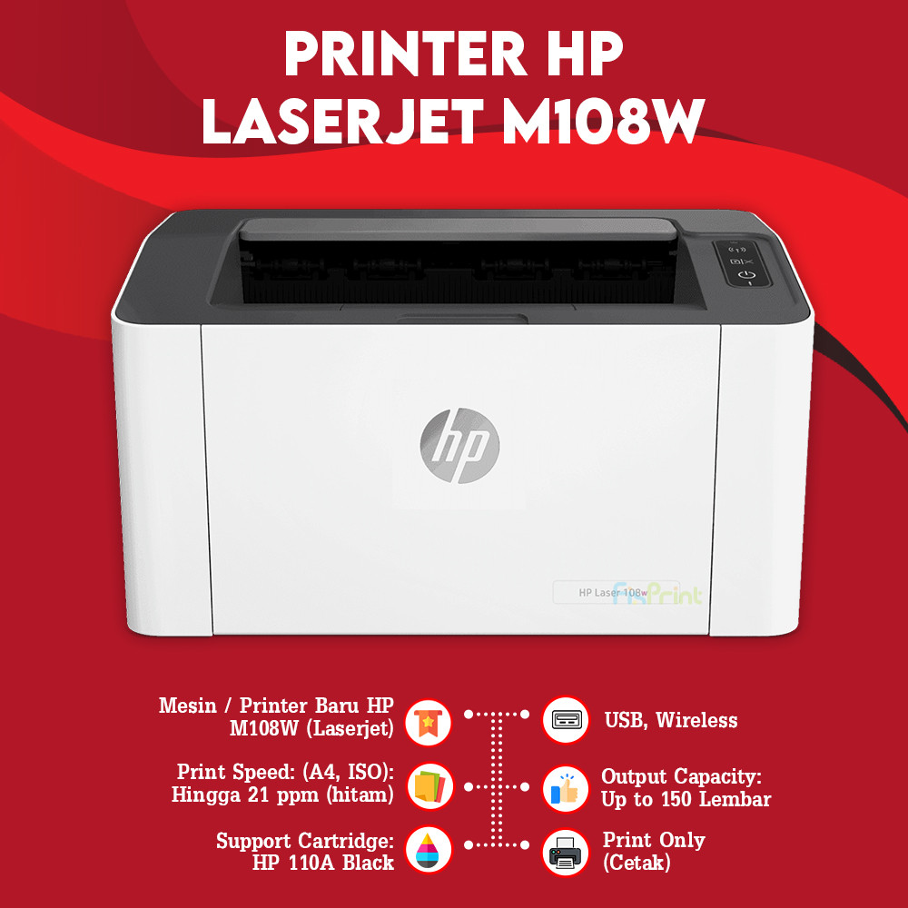 Jual Printer HP LaserJet M108a Single Function M108w Wireless Print ...