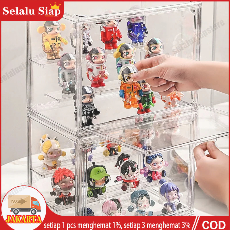 Jual Action Figure Box Display Box Full Acrylic Pop Mart Blind Box ...