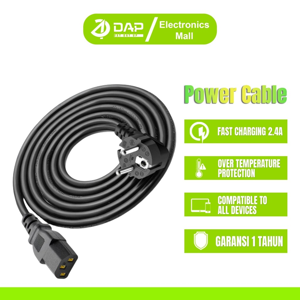 Jual DAP D-H03 Cable Power Multifungsi Lenght 150cm Rated Power 2200 Watt Kabel daya host ...